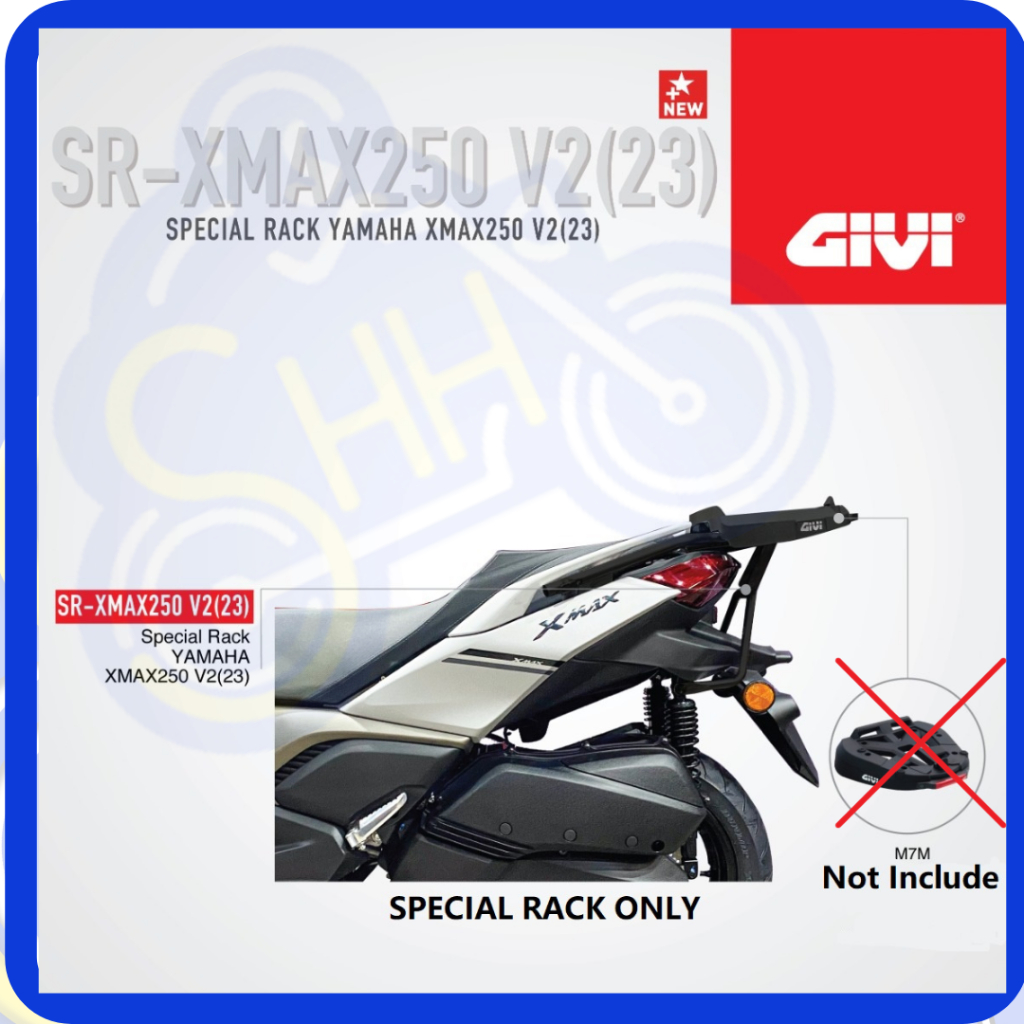 ORIGINAL GIVI YAMAHA XMAX V2 SPECIAL RACK NOT INCLUDE PLATE XMAX V2 ...