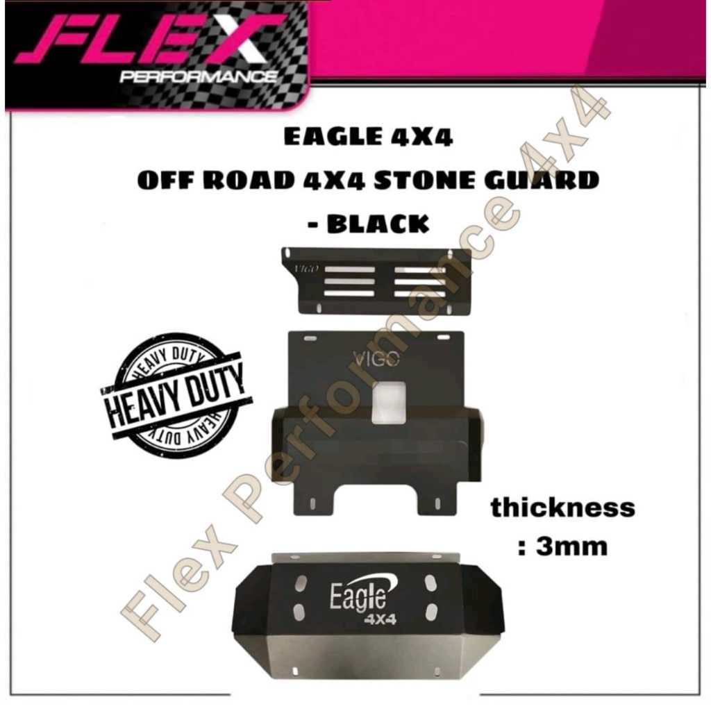 4X4 3MM STONE GUARD SKID PLATE HILUX VIGO REVO ROGUE RANGER T6 T7 T8 ...