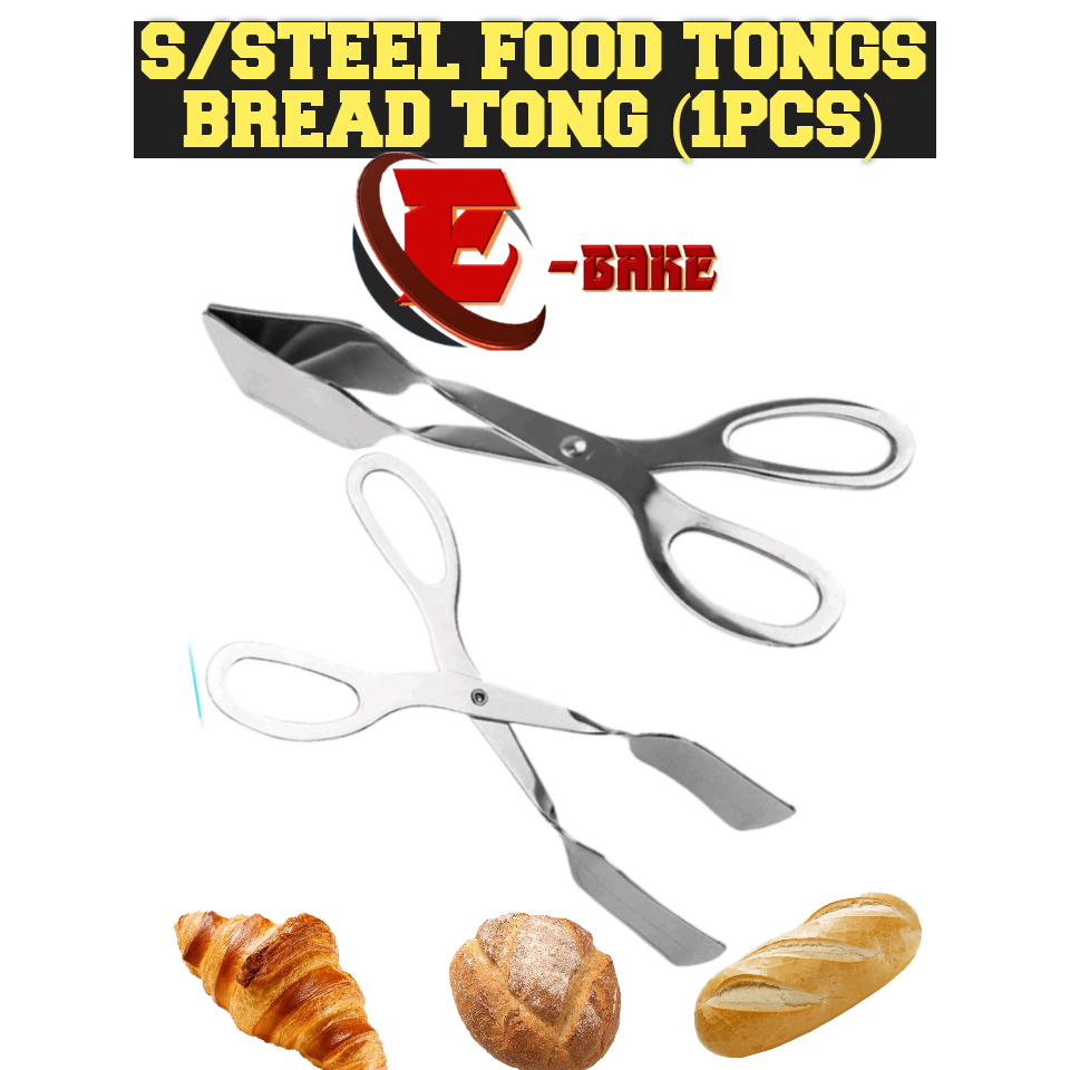 STAINLESS STEEL FOOD TONG BREAD TONG (1PCS) | Shopee Malaysia