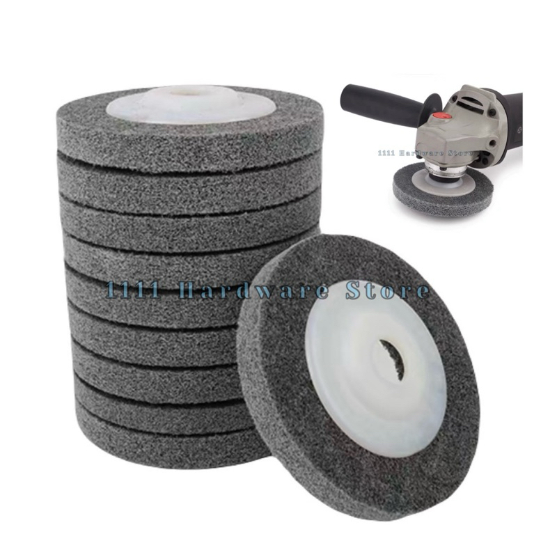 HIGH QUALITY 4" NYLON FIBER POLISHING WHEEL 9P SANDING BUFFING DISC ...