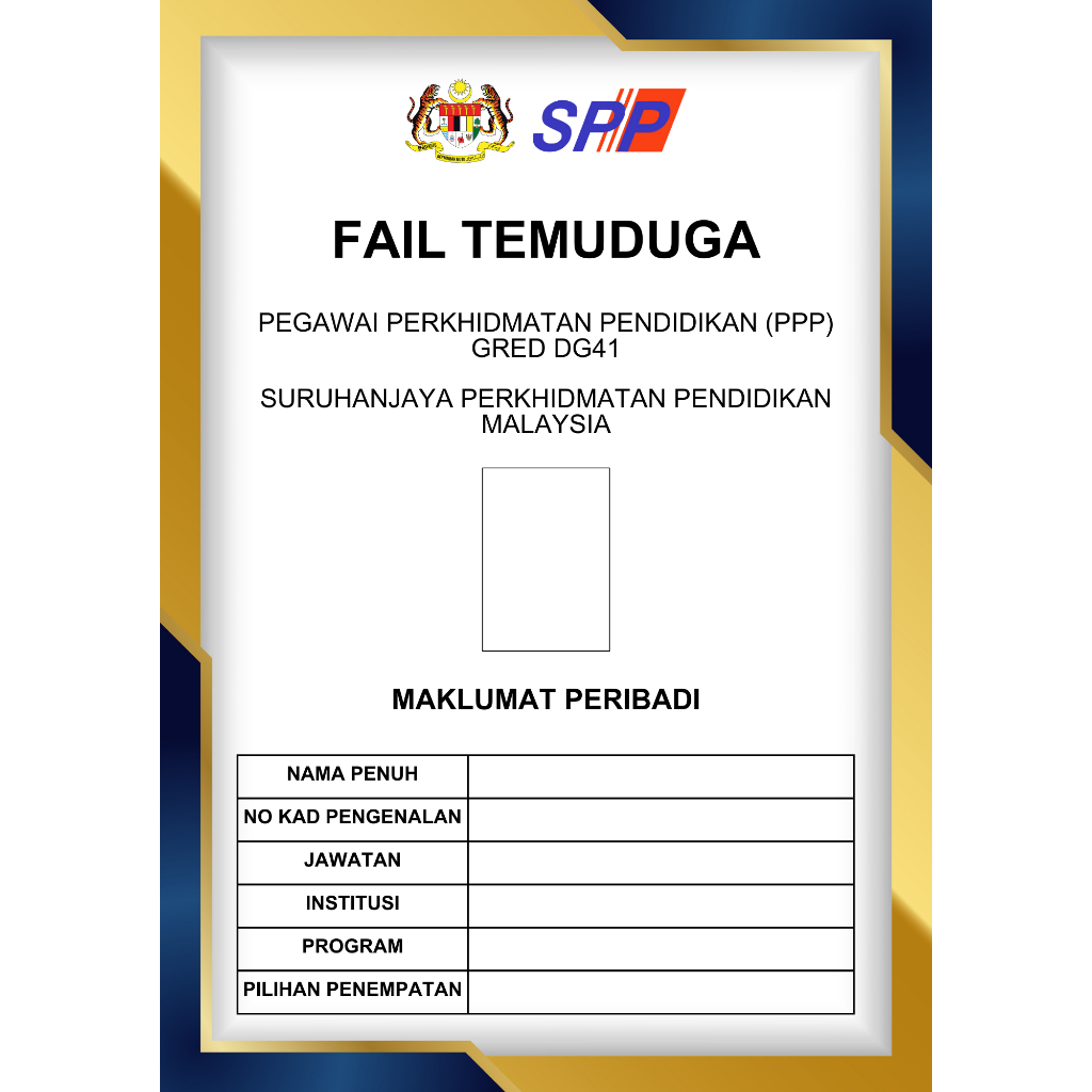 template cover certificate sijil fail temuduga interview softcopy canva ...