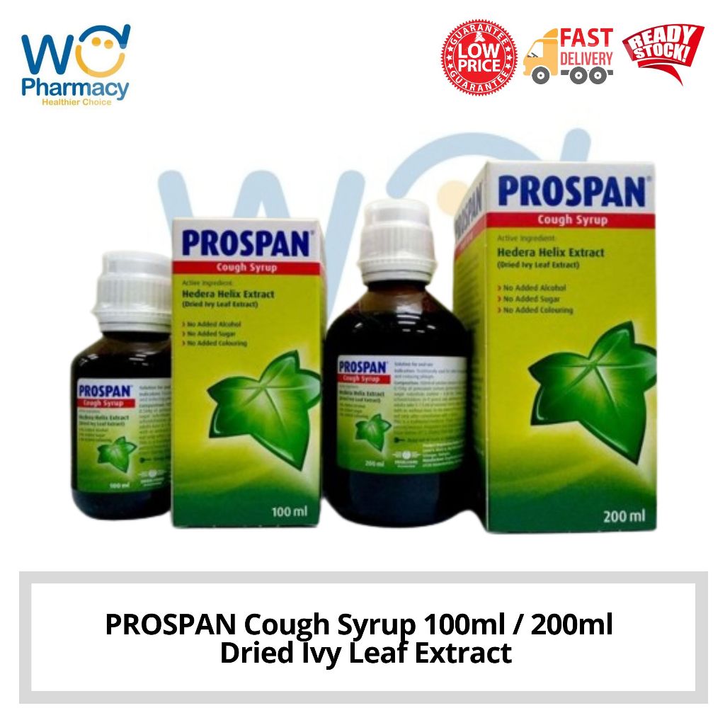 PROSPAN Cough Syrup 100ml / 200ml | Dried Ivy Leaf Extract | Shopee ...