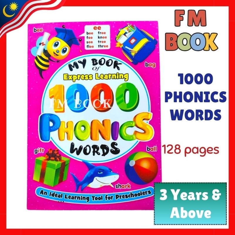 FM BOOK • My Book of Express Learning 1000 Phonics Words English Early ...