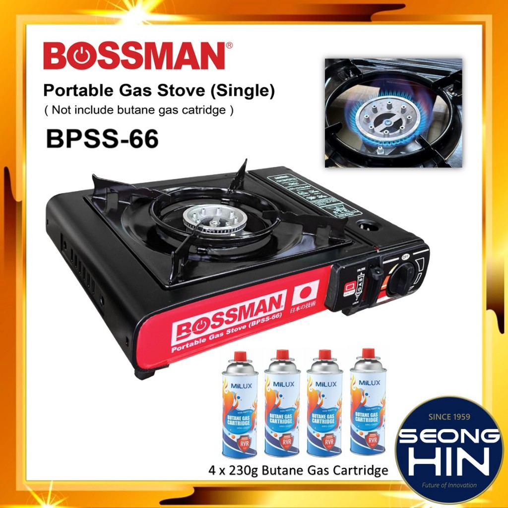 BOSSMAN BPSS66 Portable Gas Stove / Butterfly Dapur Picnic BPG-168 BPG ...