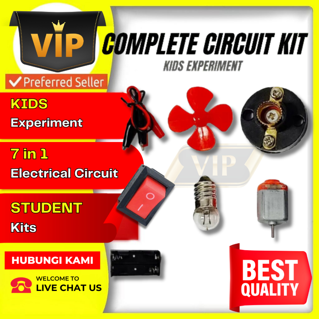 7 IN 1 STUDENT ELECTRICAL CIRCUIT SCHOOL ELECTRONIC KITS EXPERIMENT SET ...