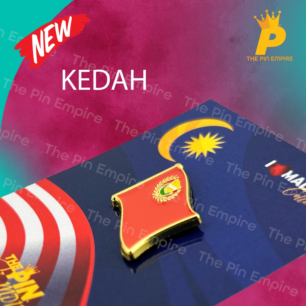 THE PIN EMPIRE Kedah Enamel Lapel Pin Collar Pin | Shopee Malaysia