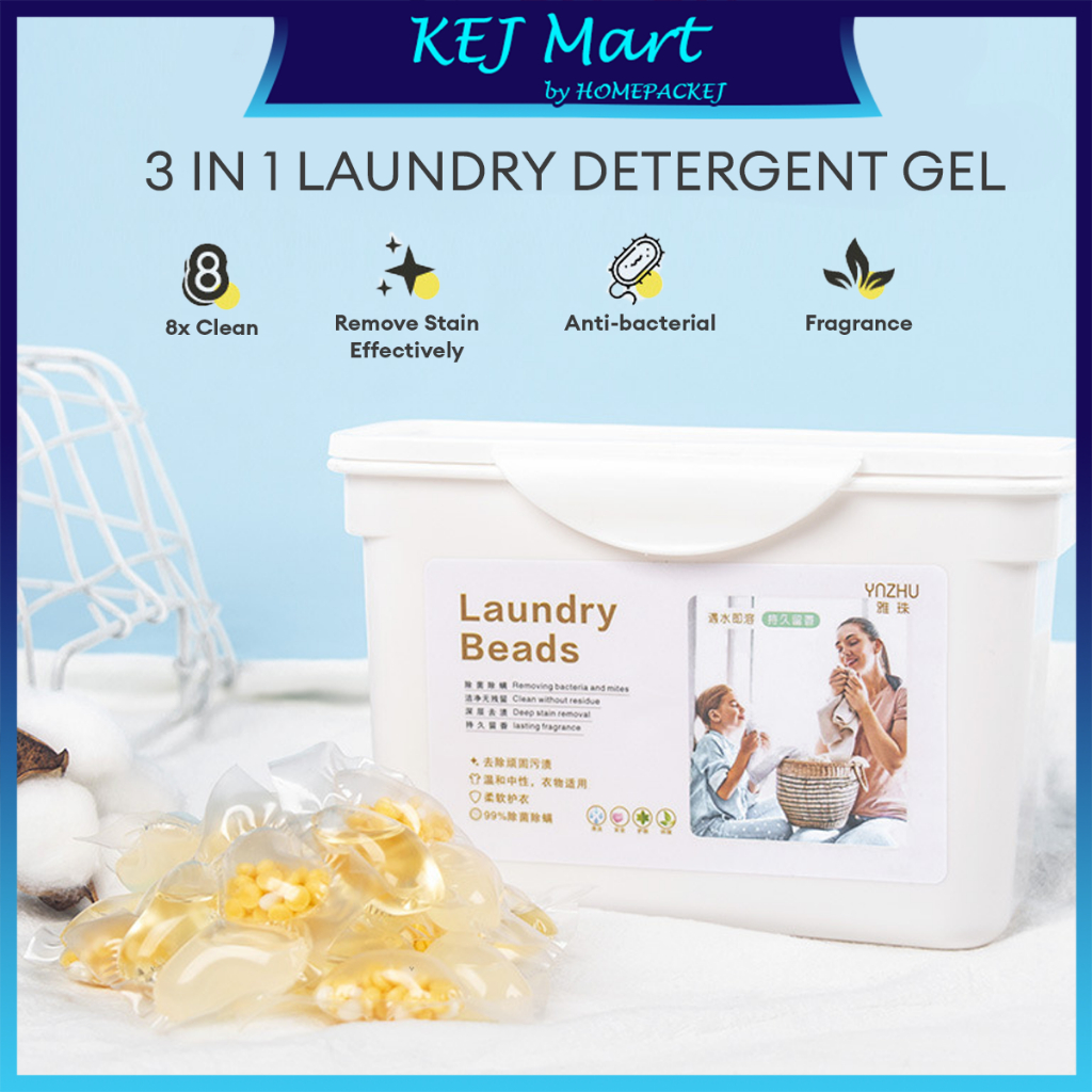 30PCS 3in1 Laundry Capsule Laundry Bead Capsule Laundry Beads Detergent ...