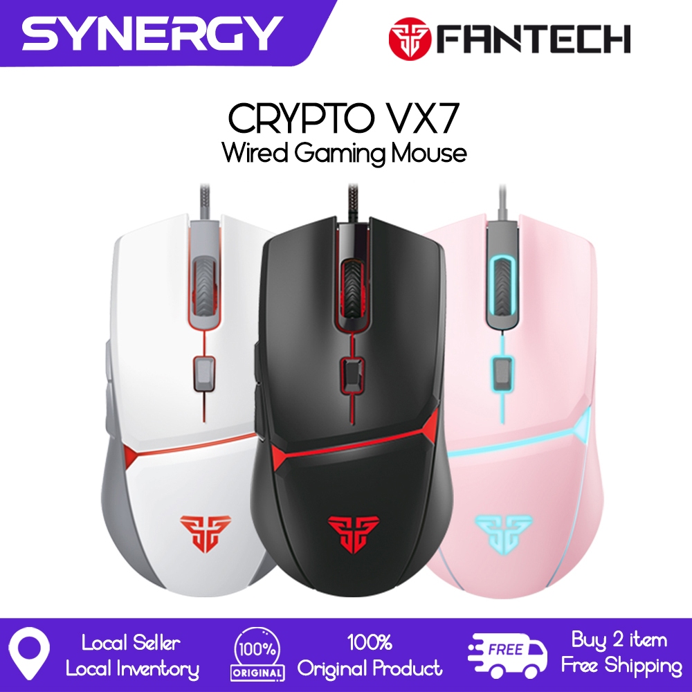 Fantech Gaming Mouse Crypto VX7 with Gaming Optical Sensor, Up to 8000 ...