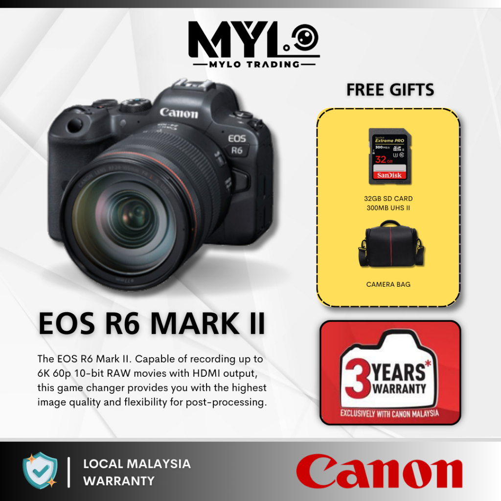 (READY STOCK) - Canon EOS R6 Body | EOS R6 II | EOS R6II | RF 24-105 IS ...
