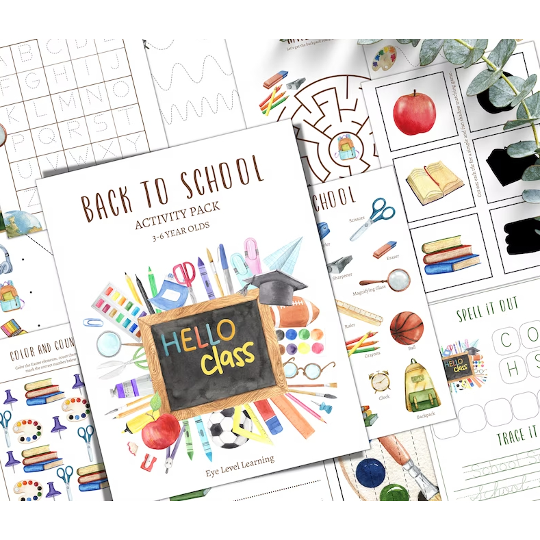 PDF] Back To School 70+pages Activity Pack Busy Book Quiet Preschool ...