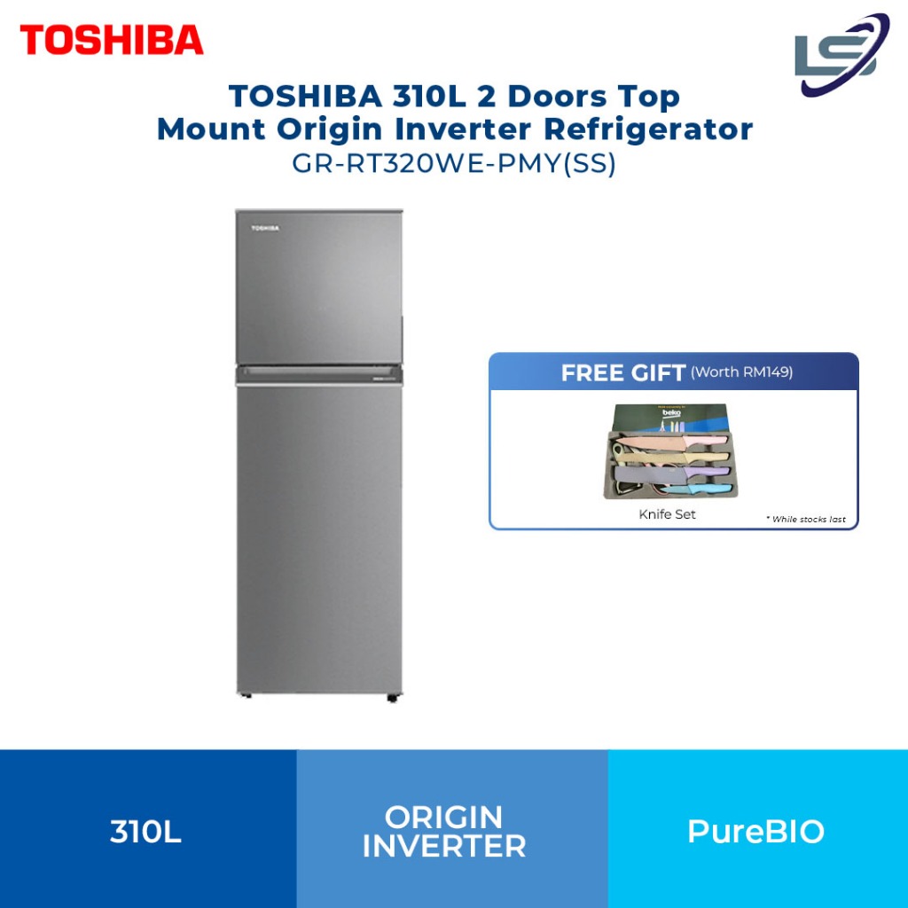 TOSHIBA 220L/270L/310L 2 Doors Top Mount Origin Inverter Refrigerator ...
