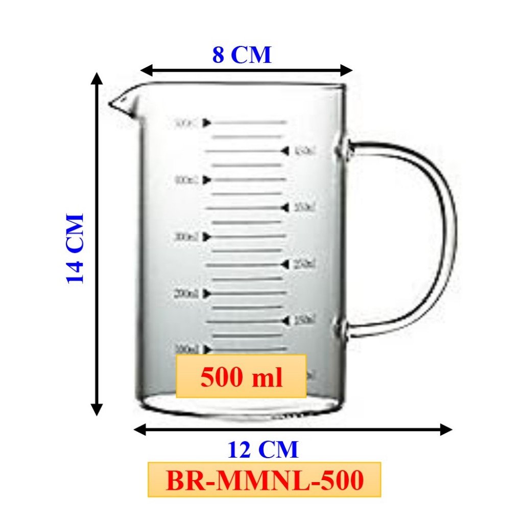 Measurement glass mug Borosilicate measurement mug Glass cup ...