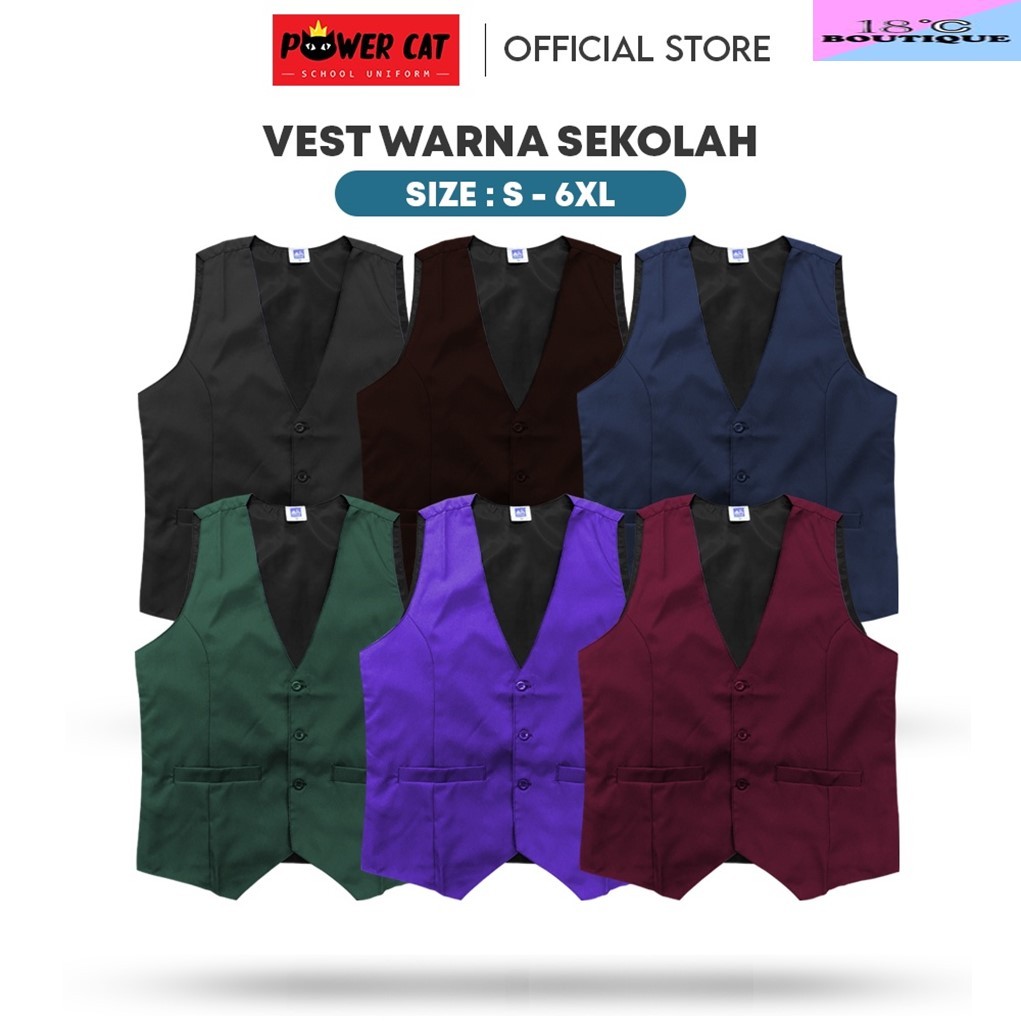 READY STOCK ! ! ! VEST SEKOLAH PENGAWAS BRAND VINTER SEKOLAH RENDAH & MENENGAH ( S - 6XL ...