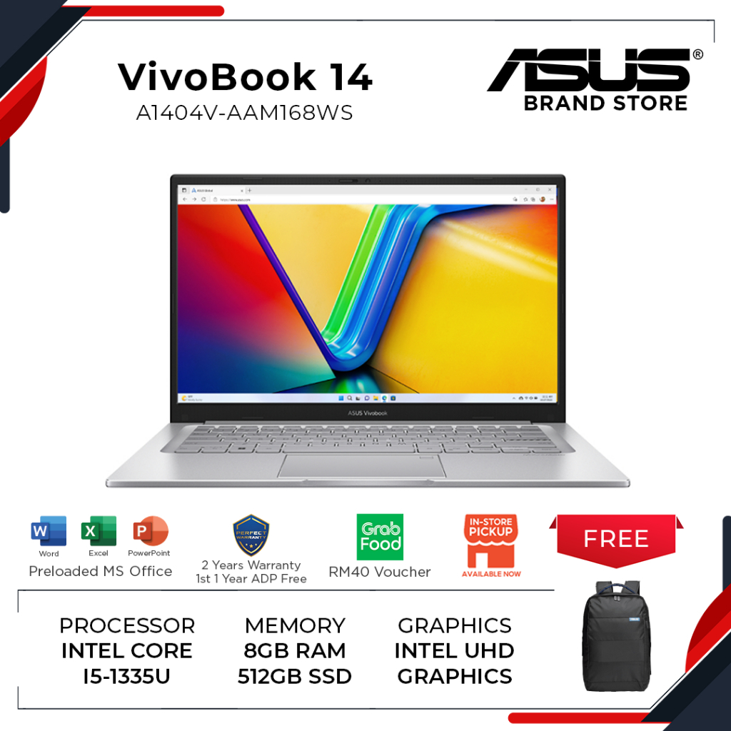 Asus VivoBook 14 A1404V-AAM166WS/ A1404V-AAM168WS/ A1404V-AAM171WS ( I5 ...