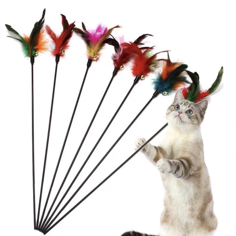 CouCou Mainan Kucing Cat Teaser Cat Toys Stick Mainan Kucing bulu ...