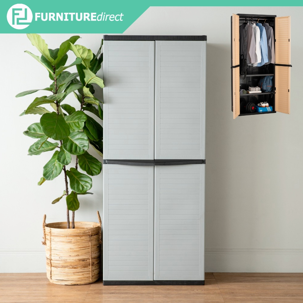 Furniture Direct OPTIMUS 2 Door Plastic Wardrobe Almari plastik ...