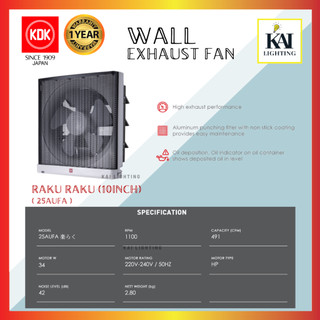 KDK Wall Mounted Exhaust Ventilating Fan KDK 15AAQ1/ KDK 20AQM8/ KDK ...
