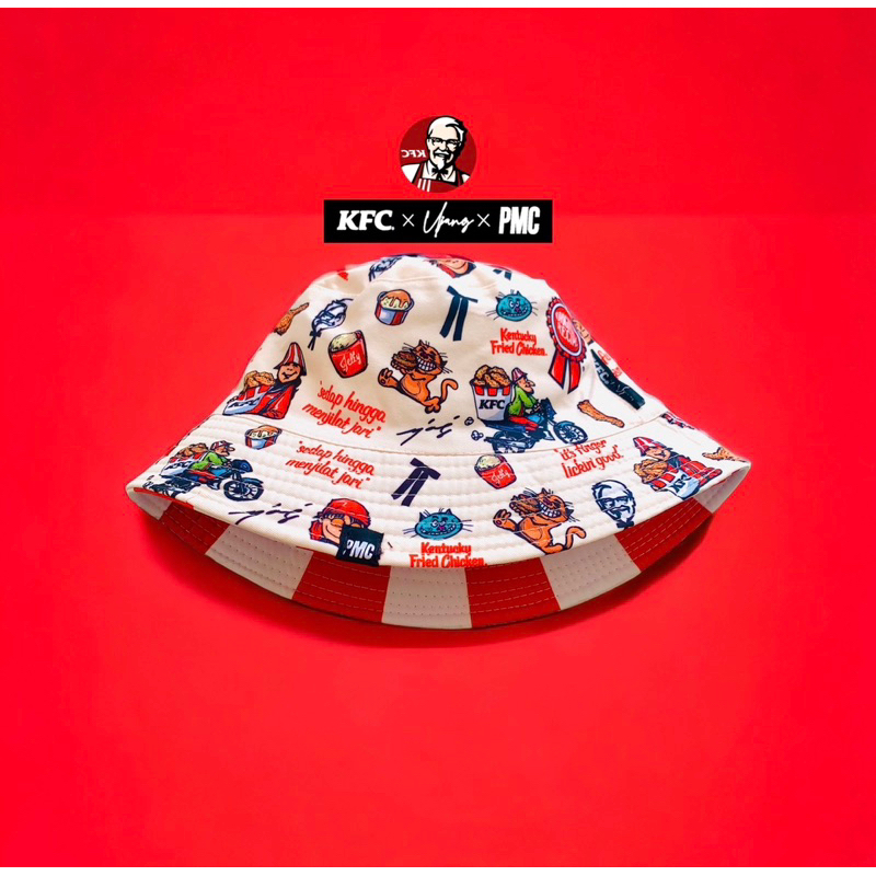 KFC X PMC X UJANG Bucket hat reversible UNISEX | Shopee Malaysia