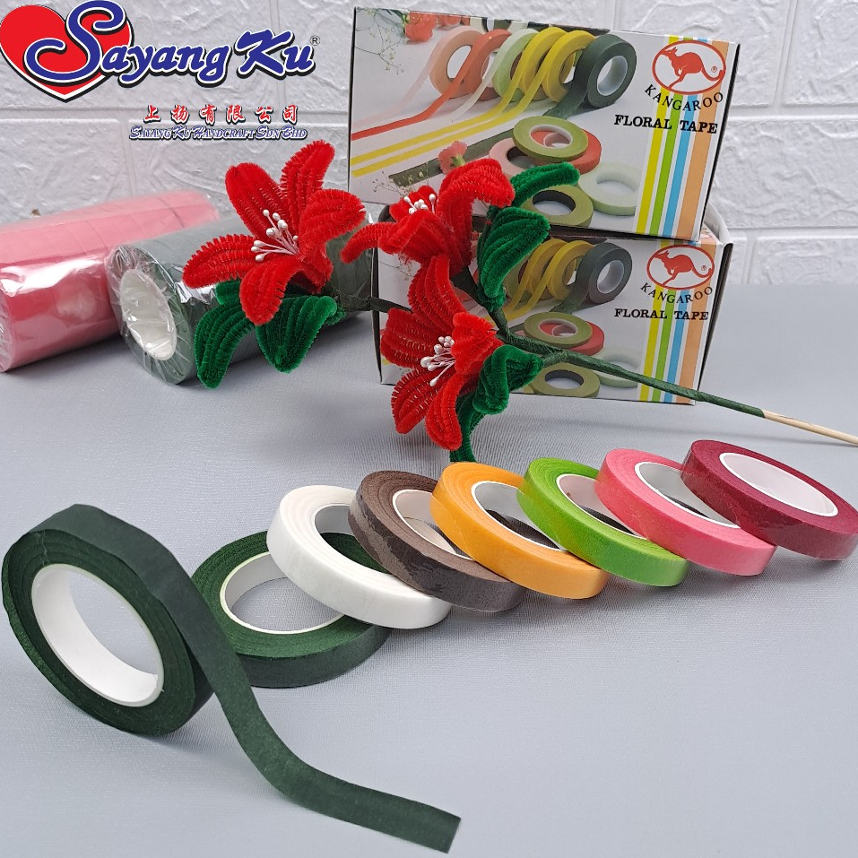(Hot)(9 Color) Pelilit Bunga Floral Tape , Pembalut lidi 1 roll ...