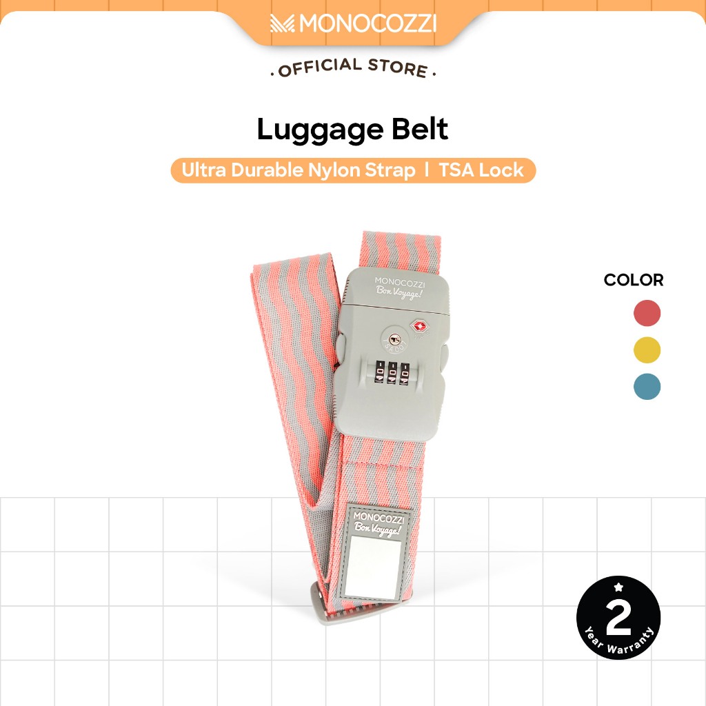 Monocozzi BON VOYAGE TSA Luggage Belt With Ultra Durable Nylon Strap (2") | Shopee Malaysia