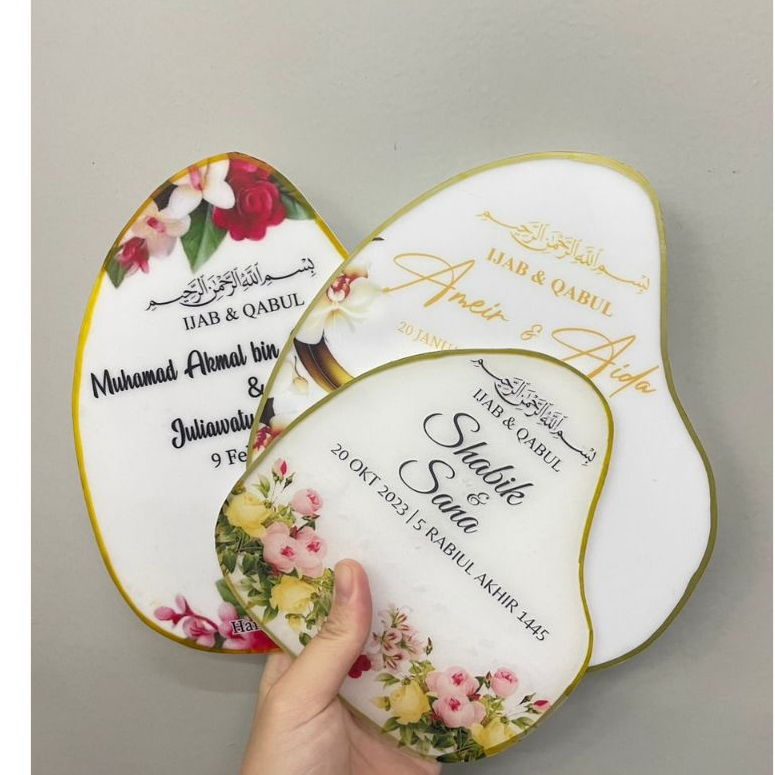 WEDDING/EVENT/ HANTARAN MAS KAHWIN / BOARD DEW SHAPE / Mas Kahwin Board ...
