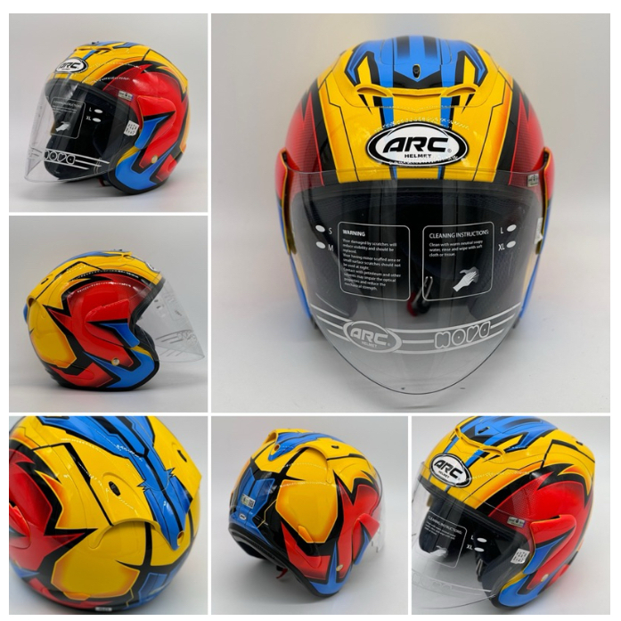 ARC RITZ FLASH YELLOW HELMET - (L /XXL)-NEW 2024 NEW PRODUCT | Shopee ...