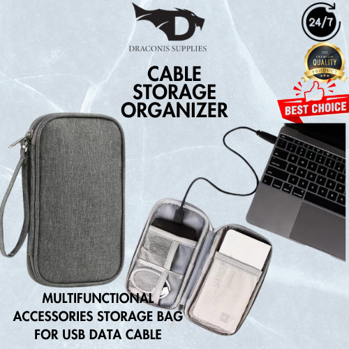 🔥𝗥𝗘𝗔𝗗𝗬 𝗦𝗧𝗢𝗖𝗞🔥 Portable Electronic Travel Pouch Power Bank Organizer ...