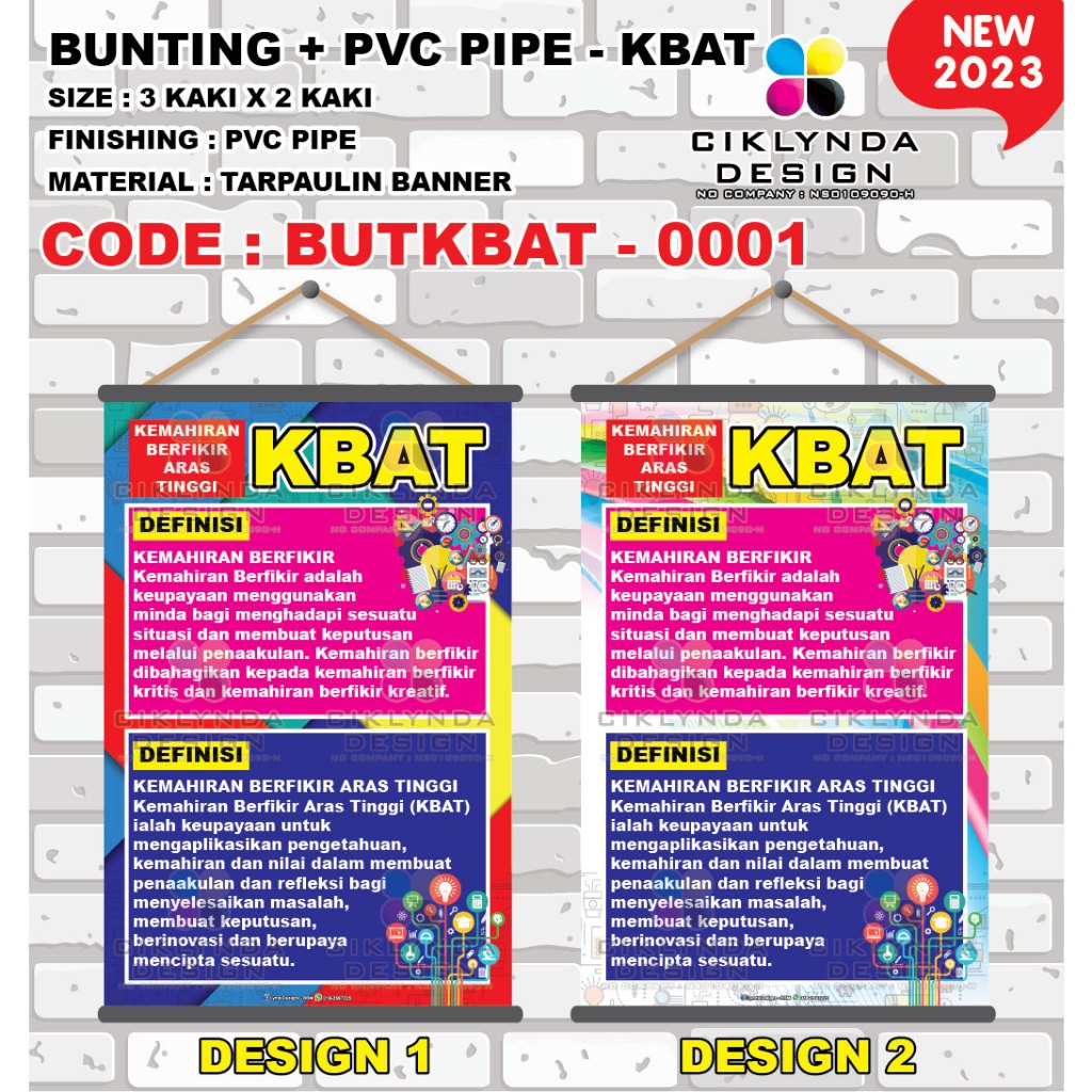 PRE-ORDER - BUNTING + PVC PIPE ATAU BANNER + TIADA PVC PIPE - KBAT ...