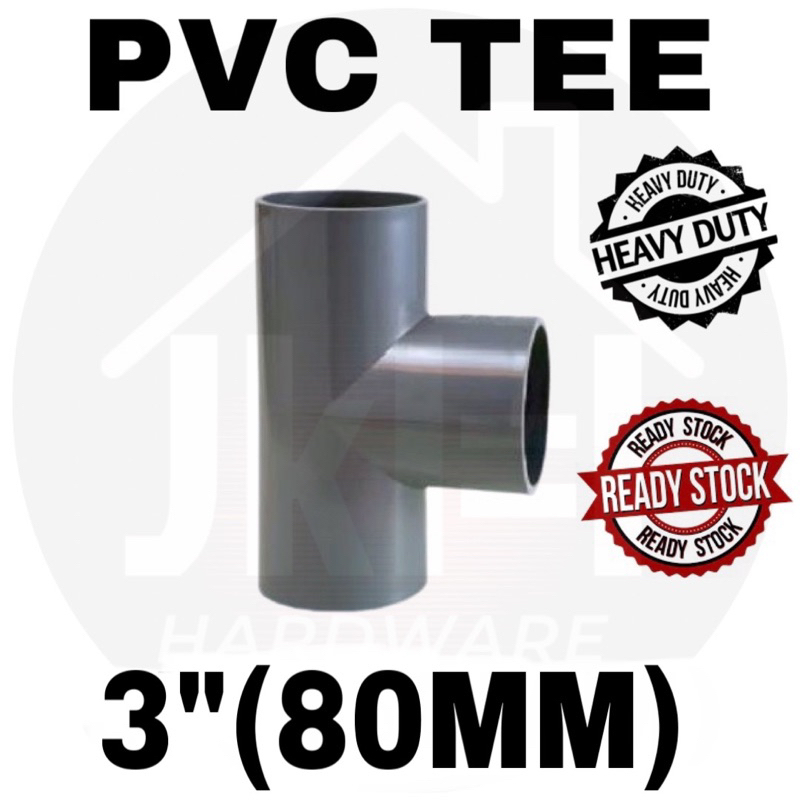 3" PVC TEE WATER PIPE TEE 80MM PVC TEE | Shopee Malaysia