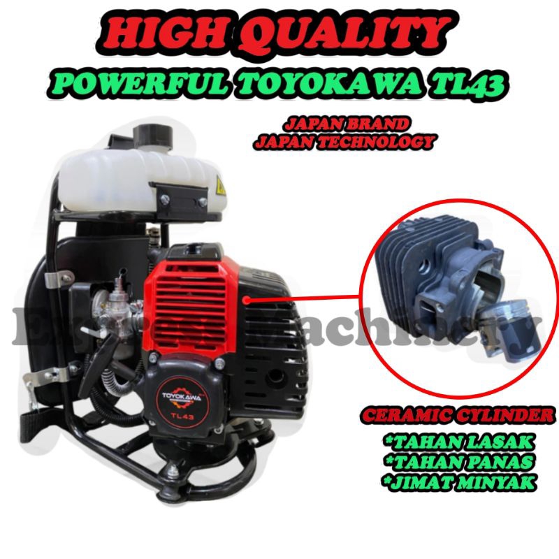 TOYOKAWA HEAVY DUTY TL43/TB43 Backpack Brush Cutter MITSUBISHI TYPE MESIN RUMPUT BLOCK CERAMIC ...