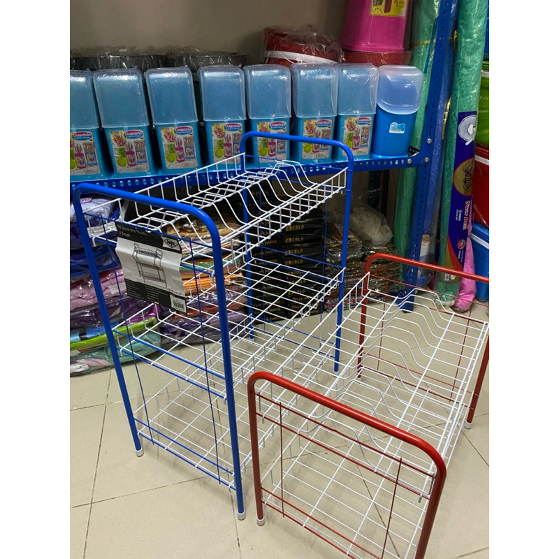 Rak Pinggan 2 lapis dan 3 Lapis/Rak Baju/Rak Pinggan Besi/Rak Baju Besi ...