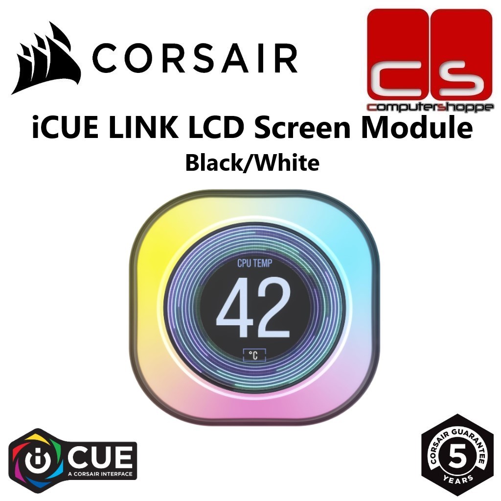 Corsair iCUE LINK CPU Cooler LCD Display Upgrade Kit - Black/White ...