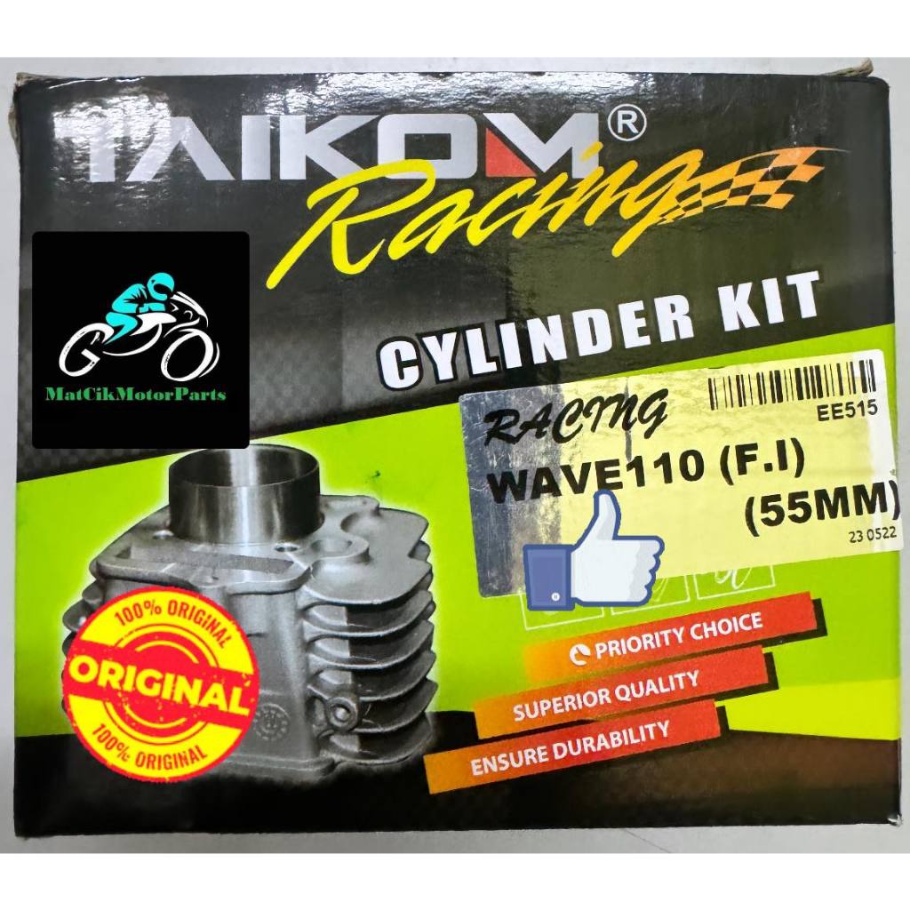 TAIKOM RACING CYLINDER BLOCK 55MM HONDA DREAM 110 Fi / WAVE 110 Fi ...