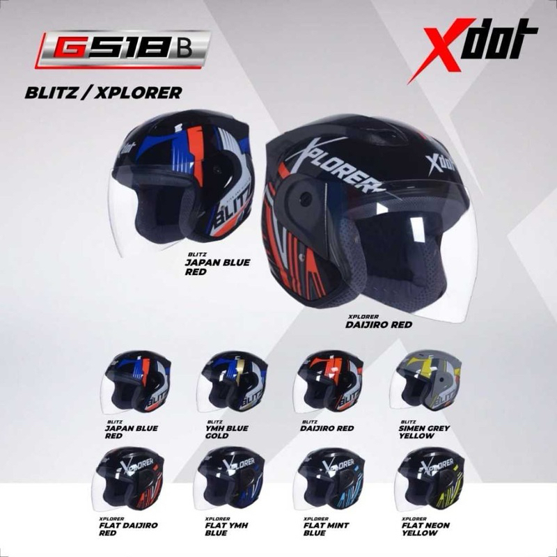 Helmet X Dot G518B Xdot Blitz/Explorer/Xenon/Zephyr | Shopee Malaysia