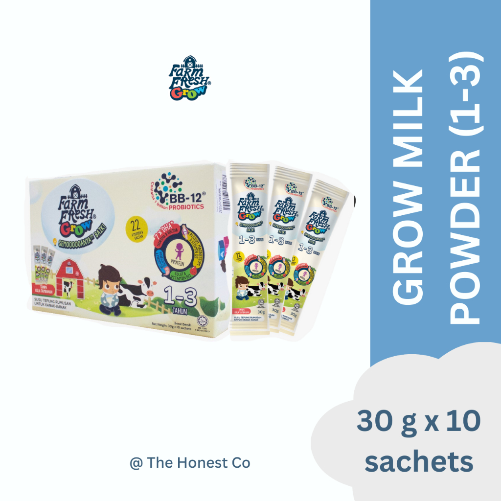 FARM FRESH GROW MILK POWDER 30G X 10 SACHETS 1-3 YEARS | - The Honest ...