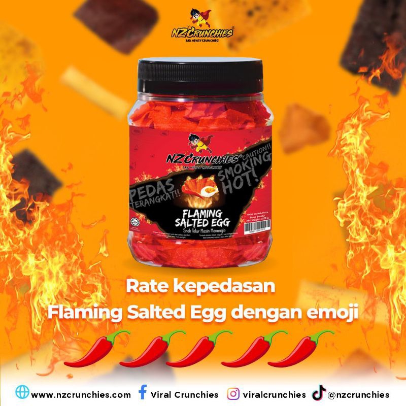 NZ Crunchies Viral 200G Snack Popia Terlazat 11 perisa Salted Egg ...