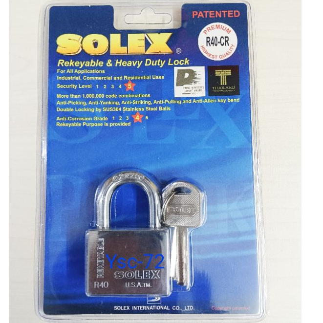 SOLEX PADLOCK PAD LOCK 40MM | Shopee Malaysia