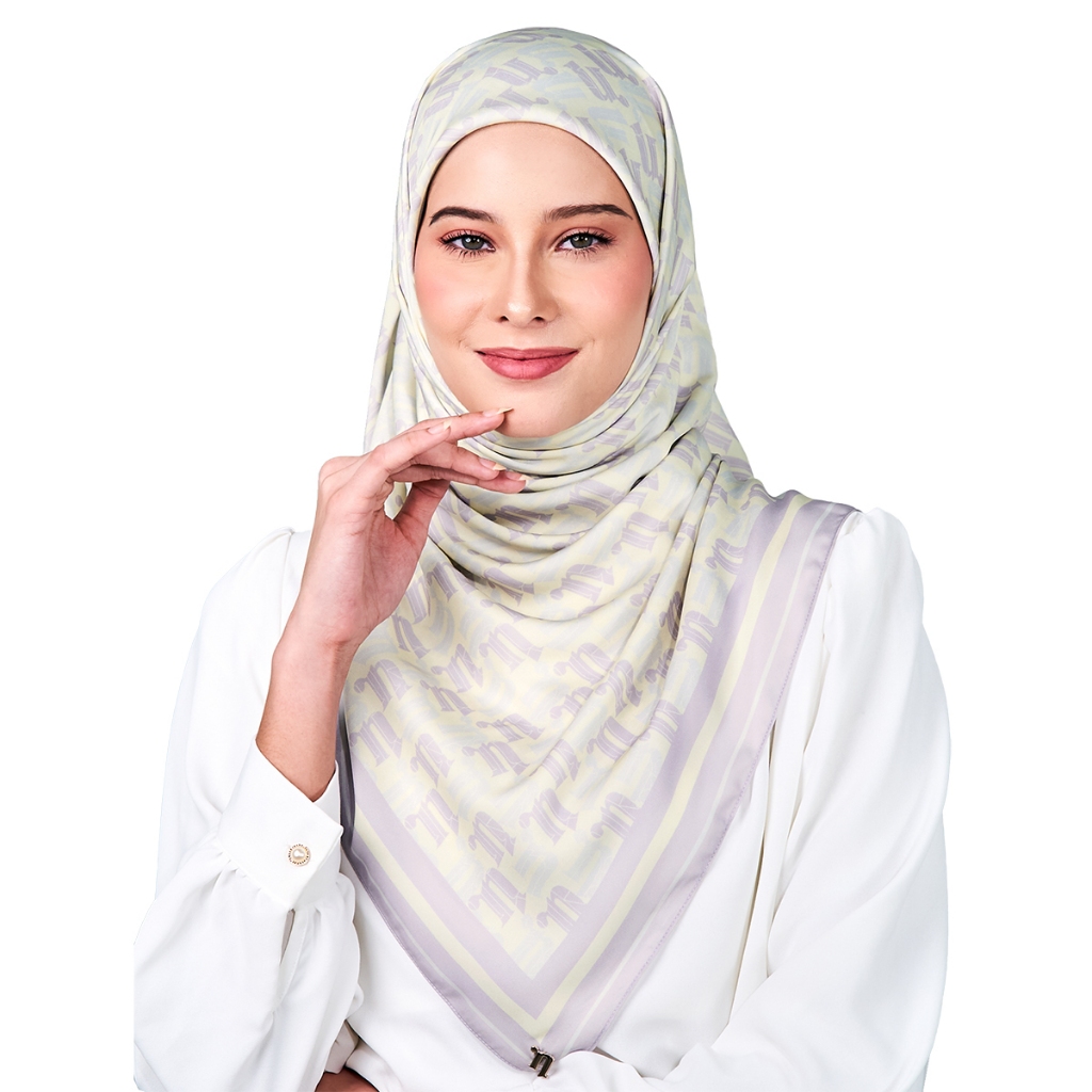 naelofar Monogram Matte Satin Square | Shopee Malaysia