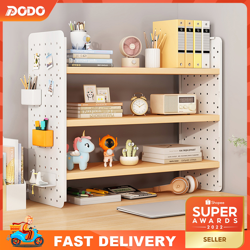 Desktop Storage Rack Tabletop Bookshelf Iron Multipurpose File ...