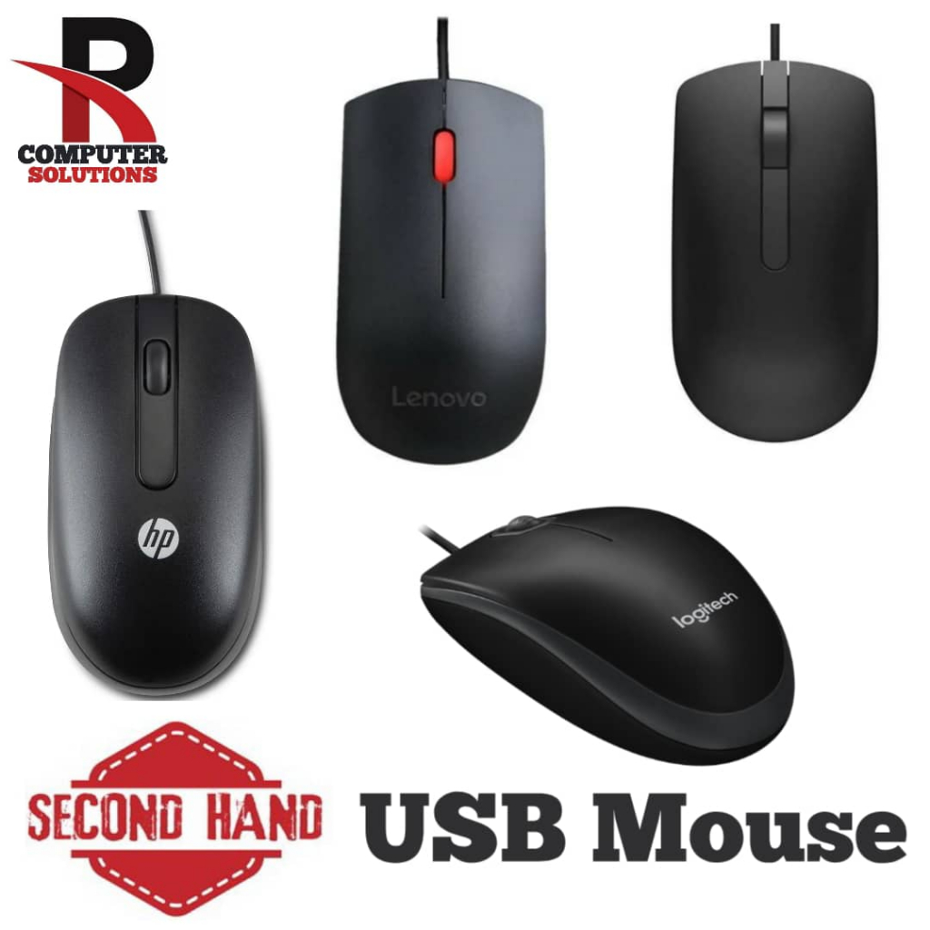 USB Mouse MIX Brands DELL - HP - Acer - Lenovo - Logitech | Shopee Malaysia