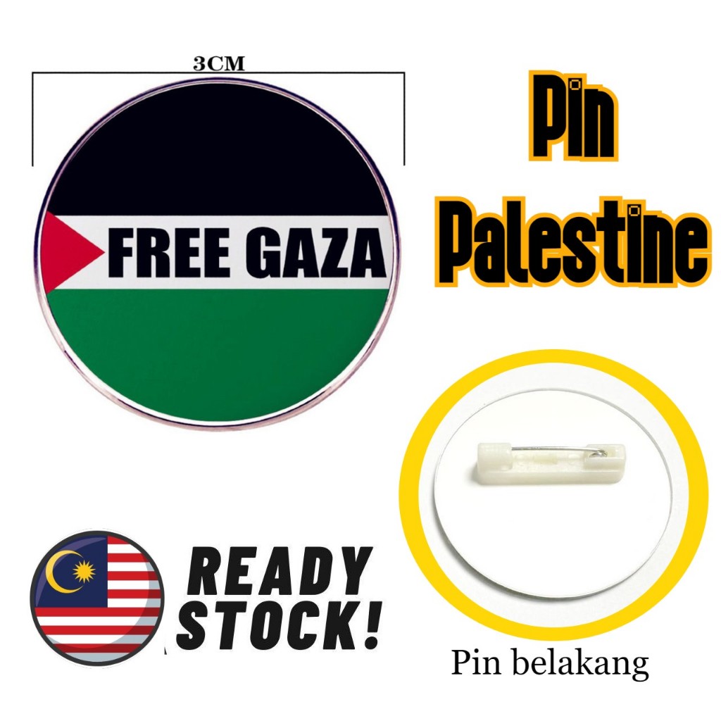 Pin Free Gaza Pin Bendera Free Palestine Pin Brooch Badge Button ...