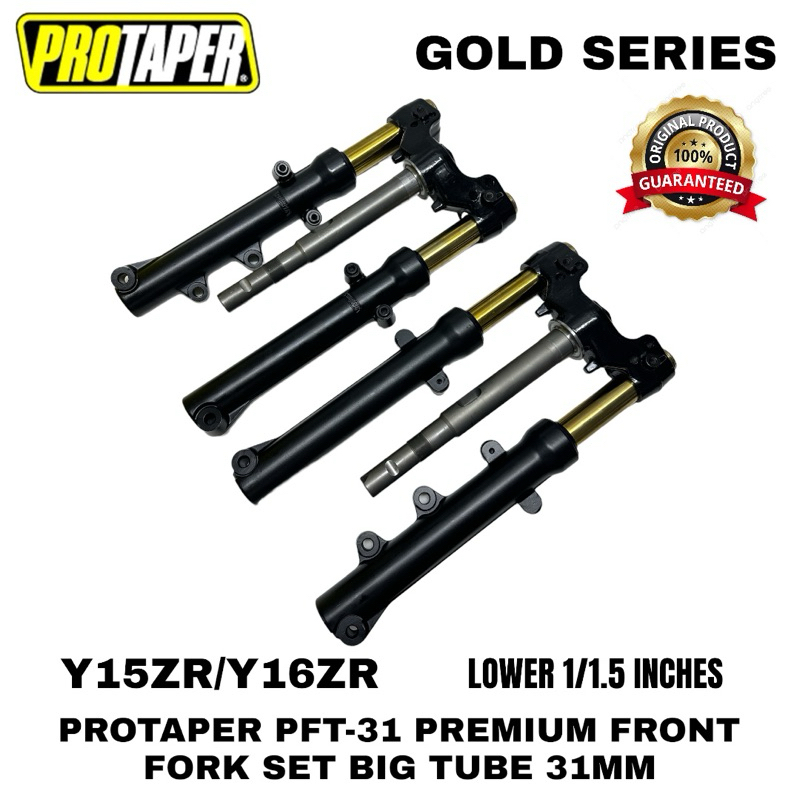 Y15/16ZR/LC V8/LC4S PROTAPER PFT-31 PREMIUM FRONT FORK SET BATANG GOLD ...