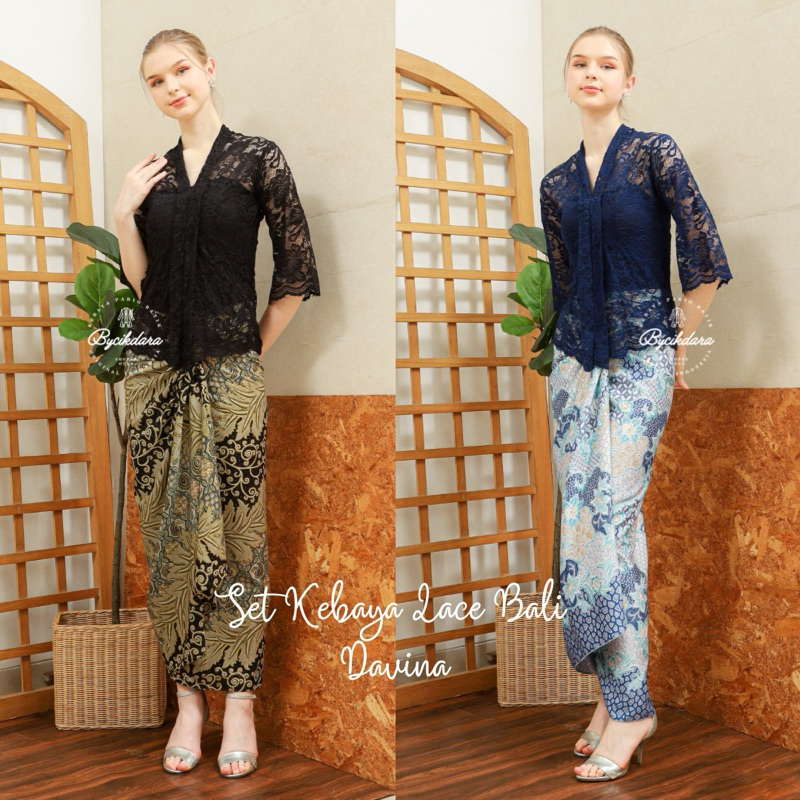 (ONE SET) Bycikdara Kebaya Lace Set Pario | Kebaya Lace Bali Davina ...