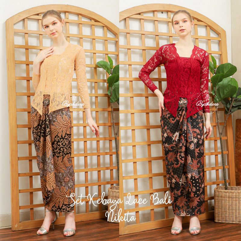 (ONE SET) Bycikdara Kebaya Lace Set Pario | Kebaya Lace Bali Nikita ...