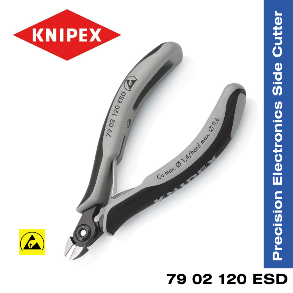 KNIPEX Precision Electronics Side Cutter ESD 79 02 120 ESD | Shopee Malaysia
