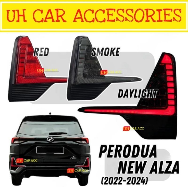 PERODUA ALZA 2022-2024 LED REAR BUMPER REFLECTOR DAYLIGHT DRL BRAKE ...