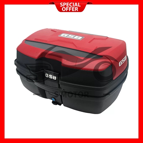 GSB BOX 47L JAMINAN WARRANTY RED BLUE YELLOW BLACK WHITE MERAH BIRU ...