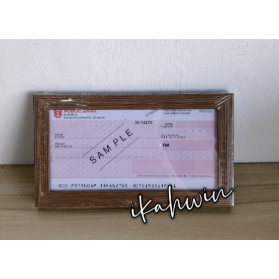 Cheque Frame Kayu Coklat | Shopee Malaysia