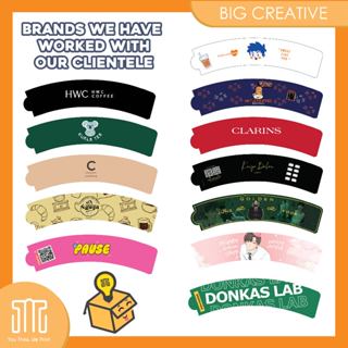 Custom Coffee Cup Sleeve Print Own Logo Pelapik Cawan Kopi Heat ...