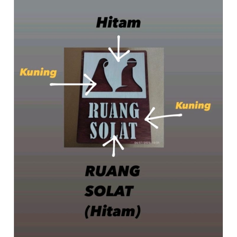 Bilik / Ruang Solat Signage. Islamic Designs / Decorations. | Shopee ...